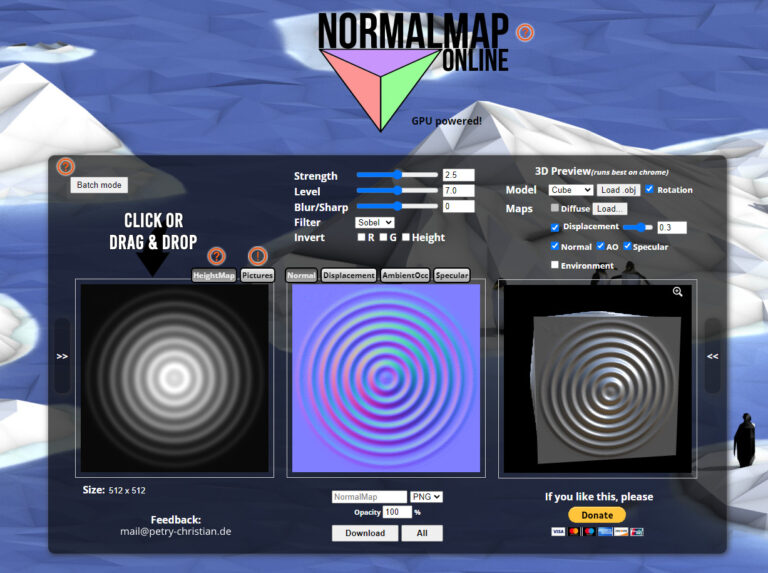 NORMAL MAP ONLINEブラウザ上で画像からノーマルマップ、ディスプレイスメント、オクルージョン、スペキュラーを作れる無料サイト ...