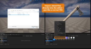Blend File Importer ブレンダーで作成したモデルをFBXにせずアンリアルエンジンに直接読み込み変更出来るプラグイン ...