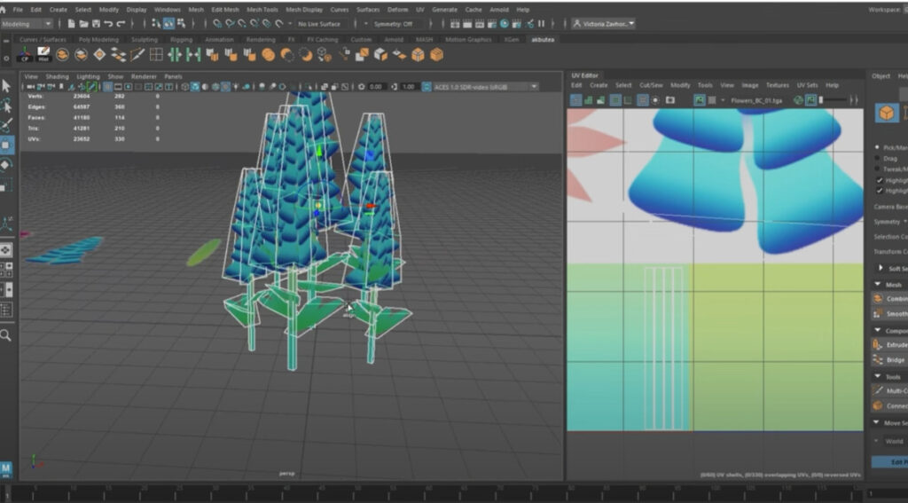 初心者向けPhotoshop Maya UE5を使い50分以上掛けてアニメ調の花を作成して配置する方法を紹介している動画 素材データあり • 3DCG最新情報サイト MODELING HAPPY