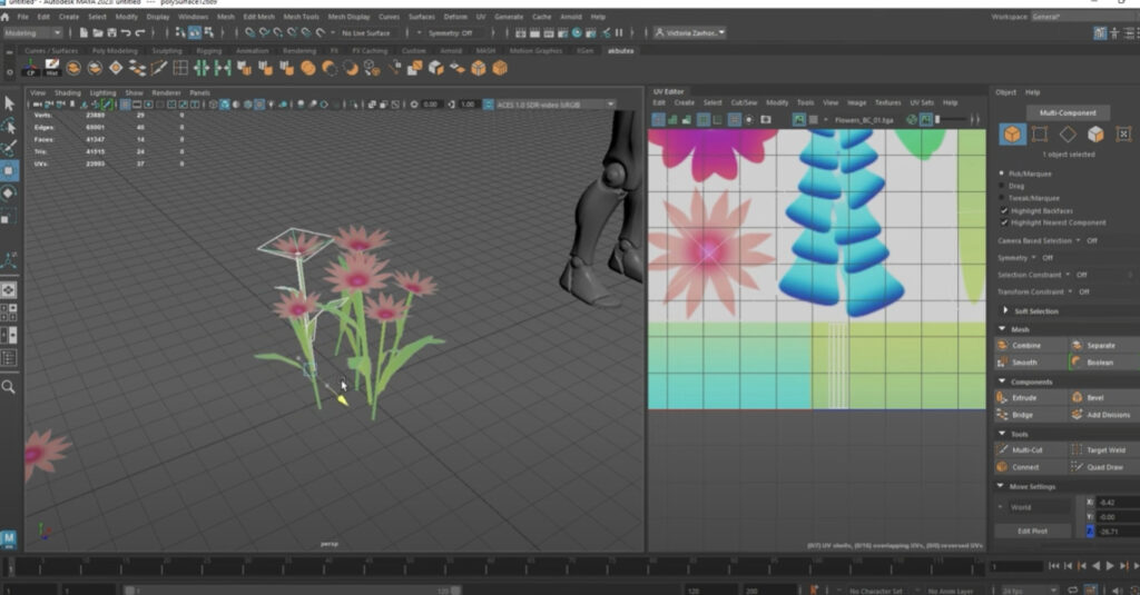 初心者向けPhotoshop Maya UE5を使い50分以上掛けてアニメ調の花を作成して配置する方法を紹介している動画 素材データあり • 3DCG最新情報サイト MODELING HAPPY