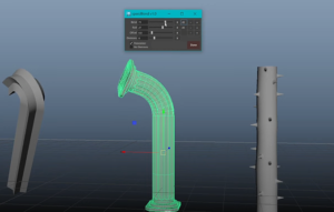 speedBend for Maya v1.0 面を選択してボタンを押すだけで簡単にベンド機能で角度のあるモデルを作れる無料プラグイン ...