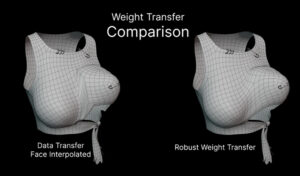 Robust Weight Transfer ウェイトをペイントしなくても数クリックで体から洋服などのモデルにスムーズなウェイト転送出来るBlender用無料アドオン • 3DCG最新情報 ...
