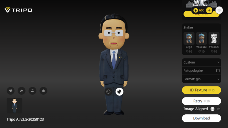 1枚画像からAIを使用して3Dモデルを生成してくれるTRIPO3dがバージョン2.5にアップデートされかなり綺麗に作られるようになりました • 3DCG最新情報サイト MODELING HAPPY